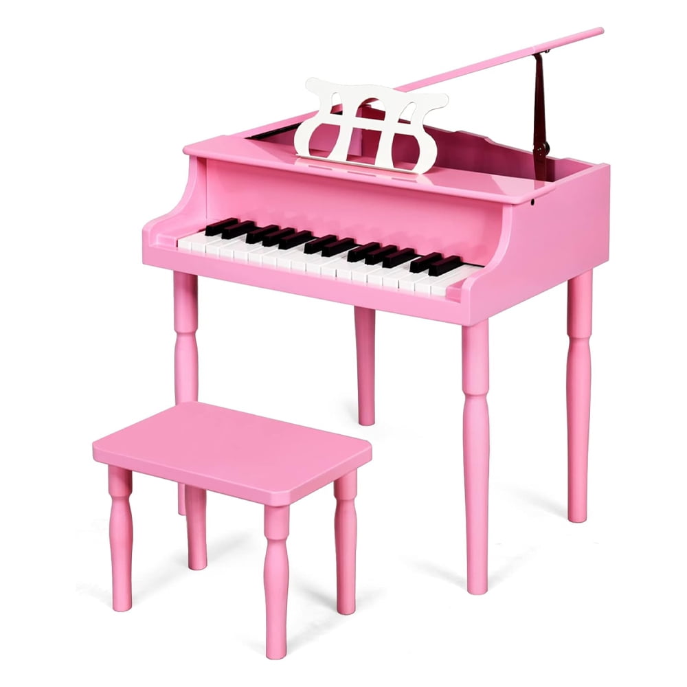 30-Key Classical Kids Piano, Mini Grand Piano Wooden Learn-to-Play ...