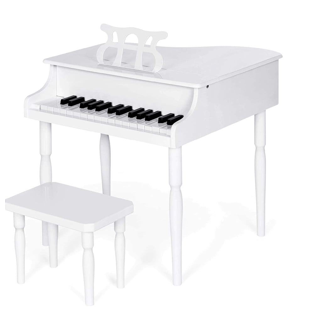 30-Key Kids Classic Wooden Mini Grand Piano Musical Instrument, Kids ...