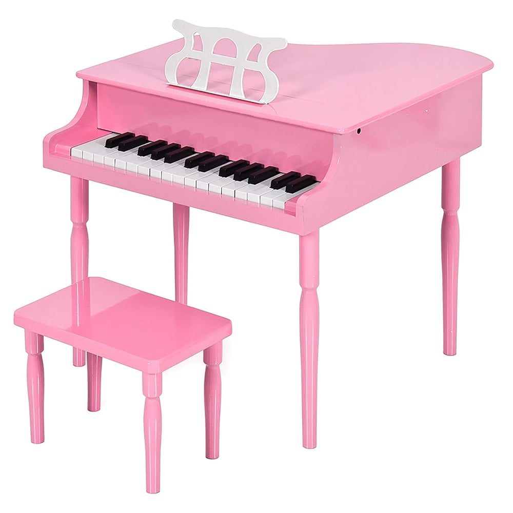 30-Key Kids Classic Wooden Mini Grand Piano Musical Instrument, Kids ...