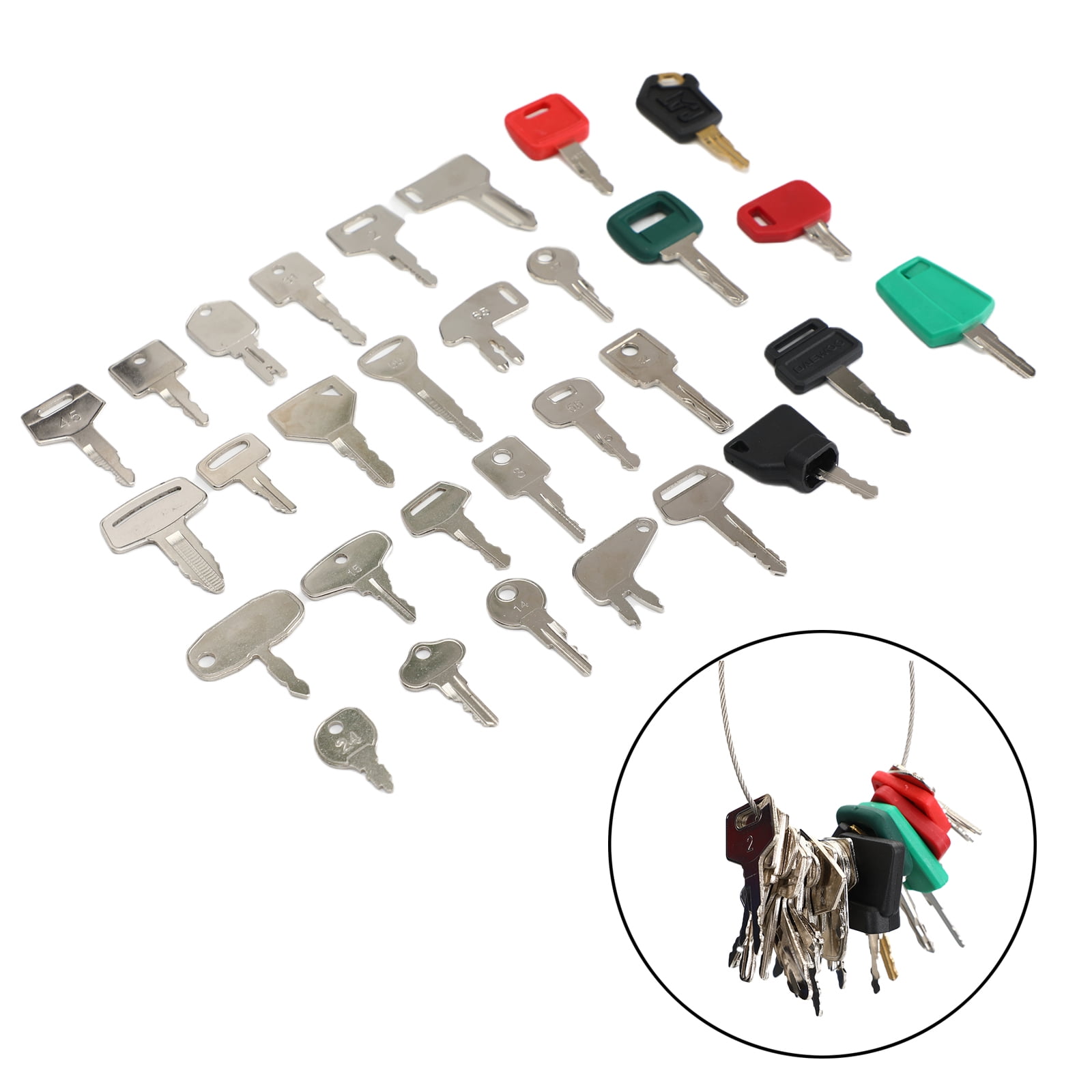 30 Keys Heavy Equipment Master Set / Construction Ignition Key Set for ...