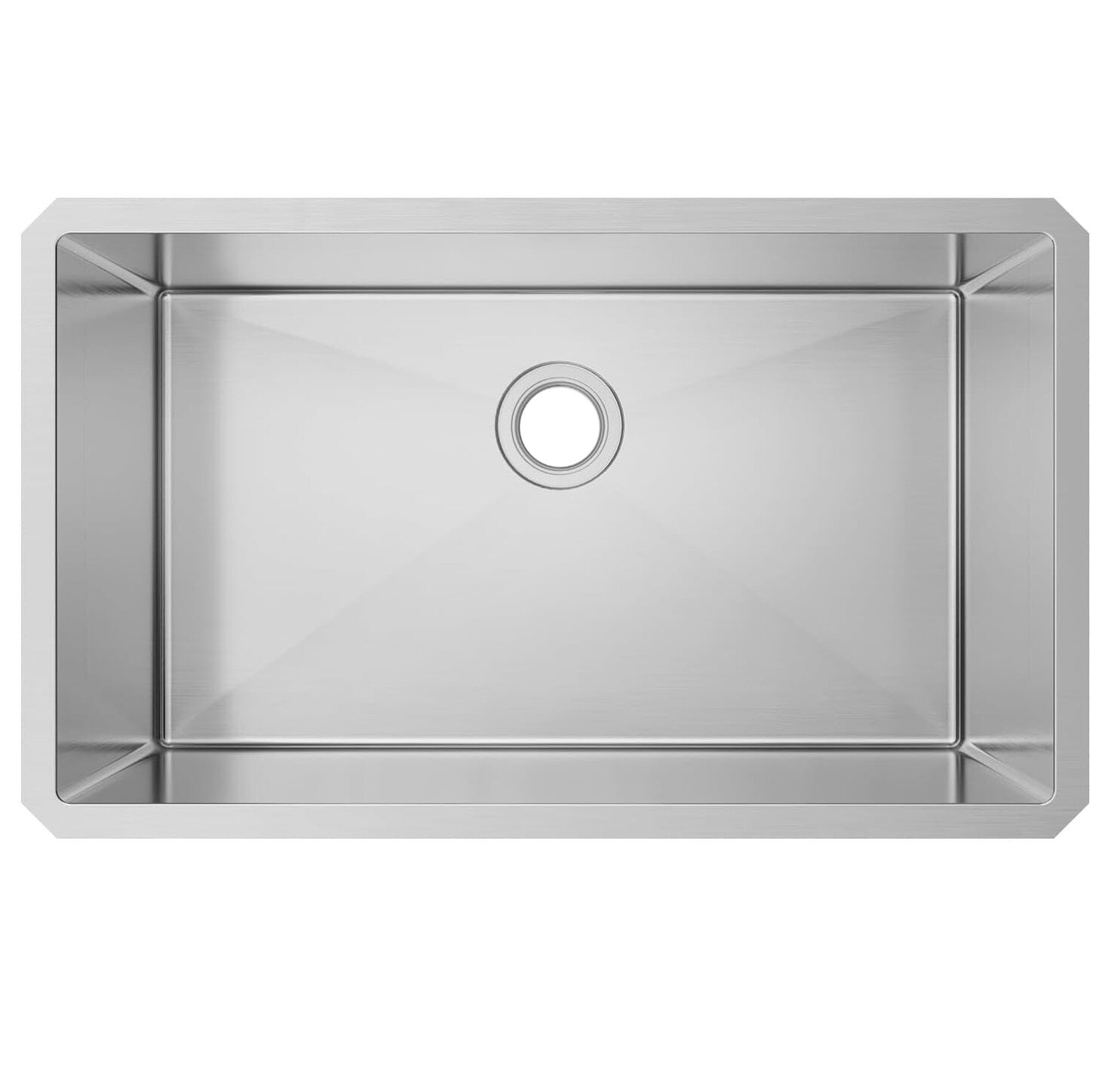30" L X 18" W Undermount Single Bowl 16 Gauge 304 Stainless Steel ...