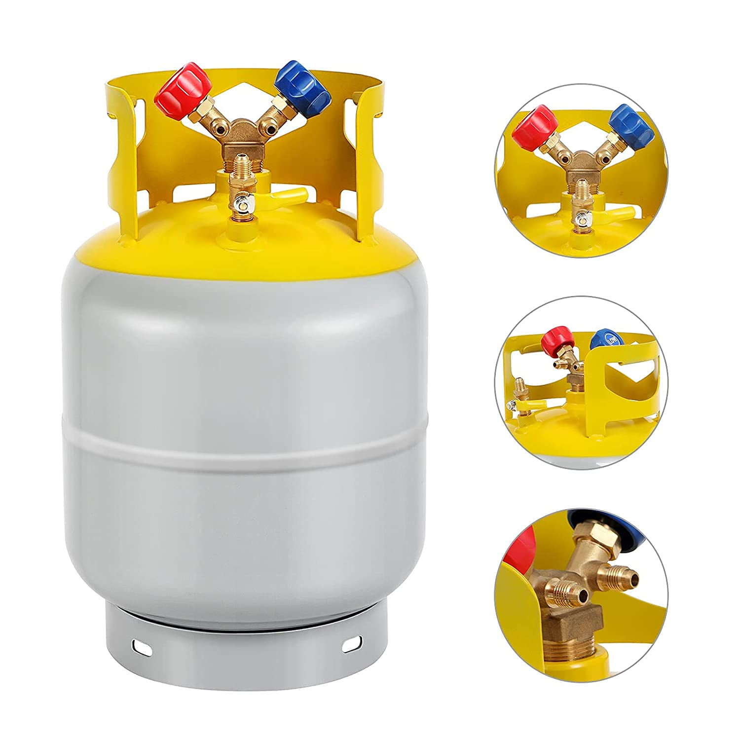 30 LB Capacity Refrigerant Recovery Tank for R22, R134A, R410A with 1/4 ...