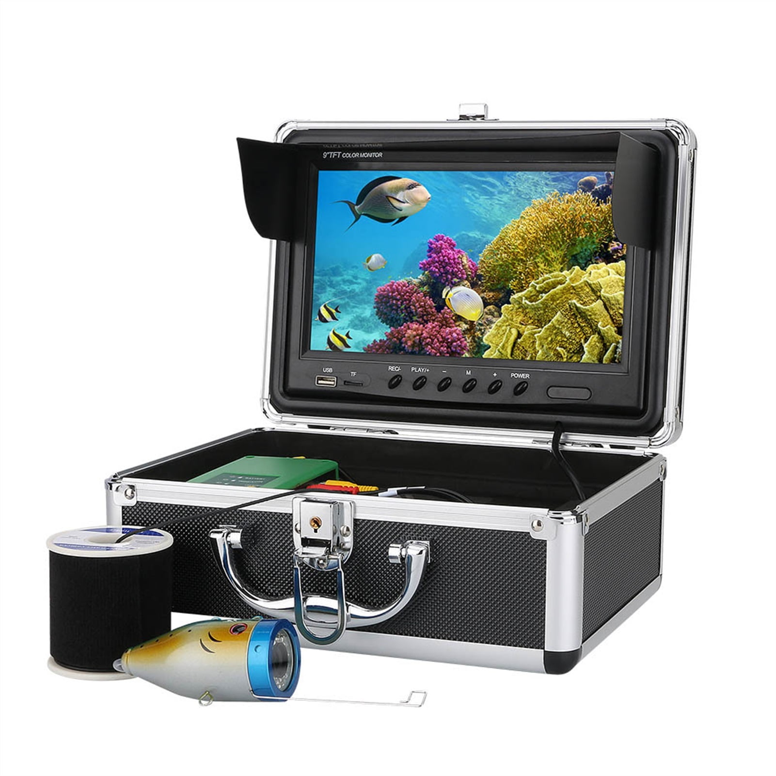 30 LEDS 9 Inch DVR Recorder 1000TVL Fish Finder Underwater Fishing ...