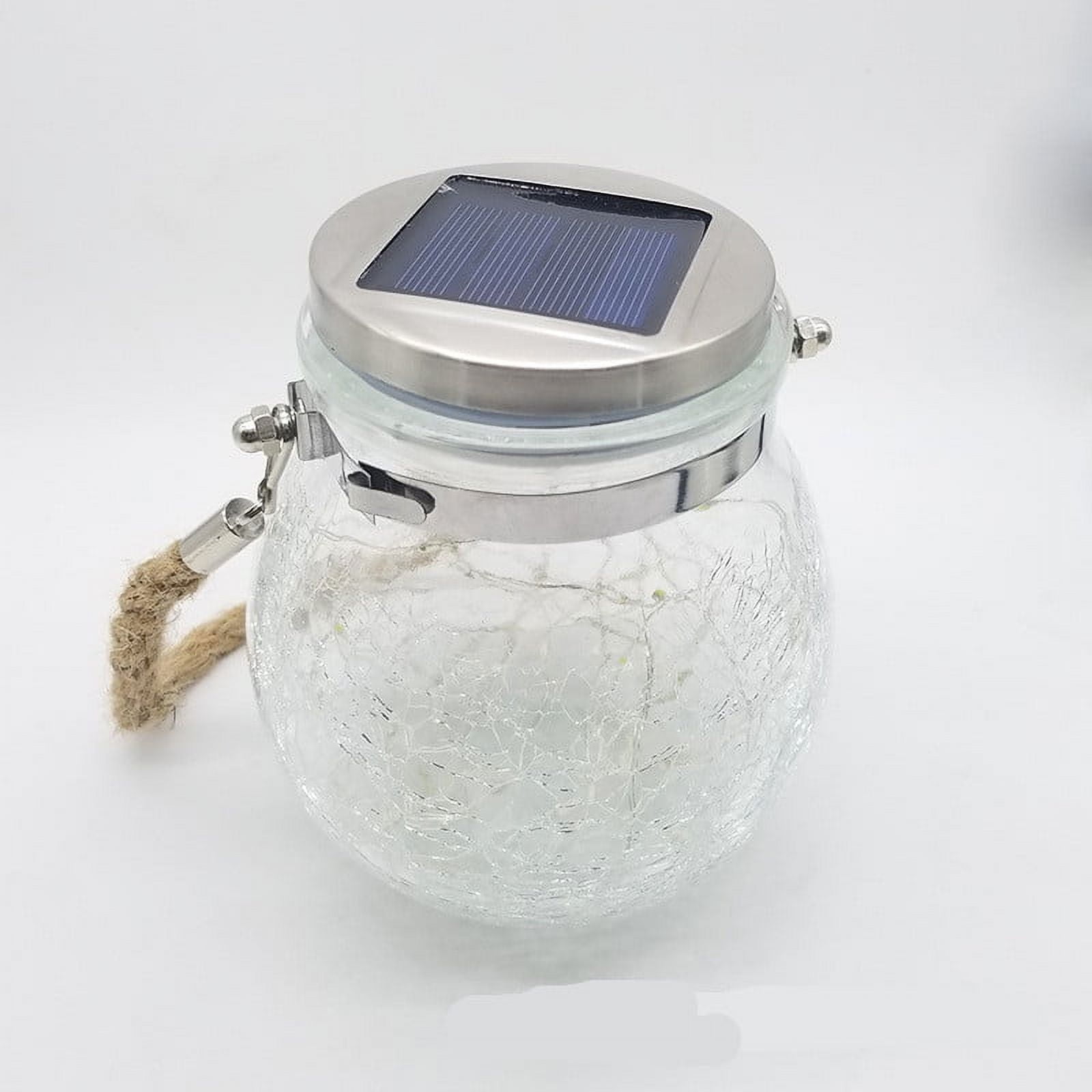 30 LEDs Solar Night Light, Crack Ball Glass Jar Wishing Lamp Outdoor Garden Tree Decoration ...