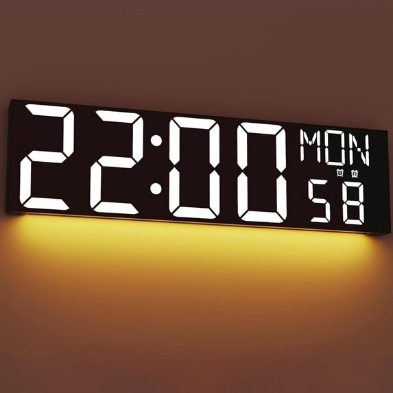 30" Large Digital Wall Mount Clock with Remote Control, , Huge Giant ...