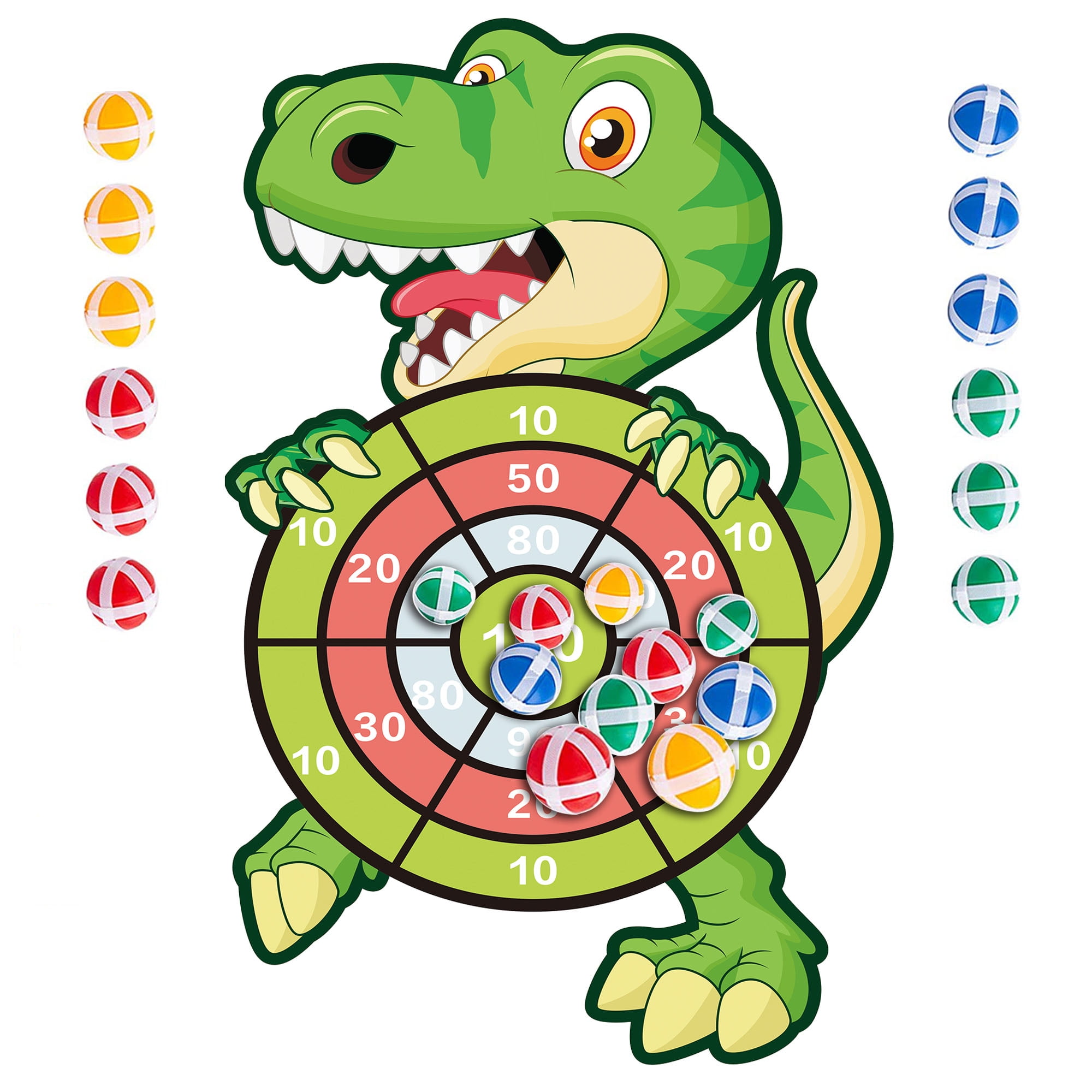 "MINGKIDS 30"" Dino Shooting Indoor Play Dart Board Game, Birthday ...