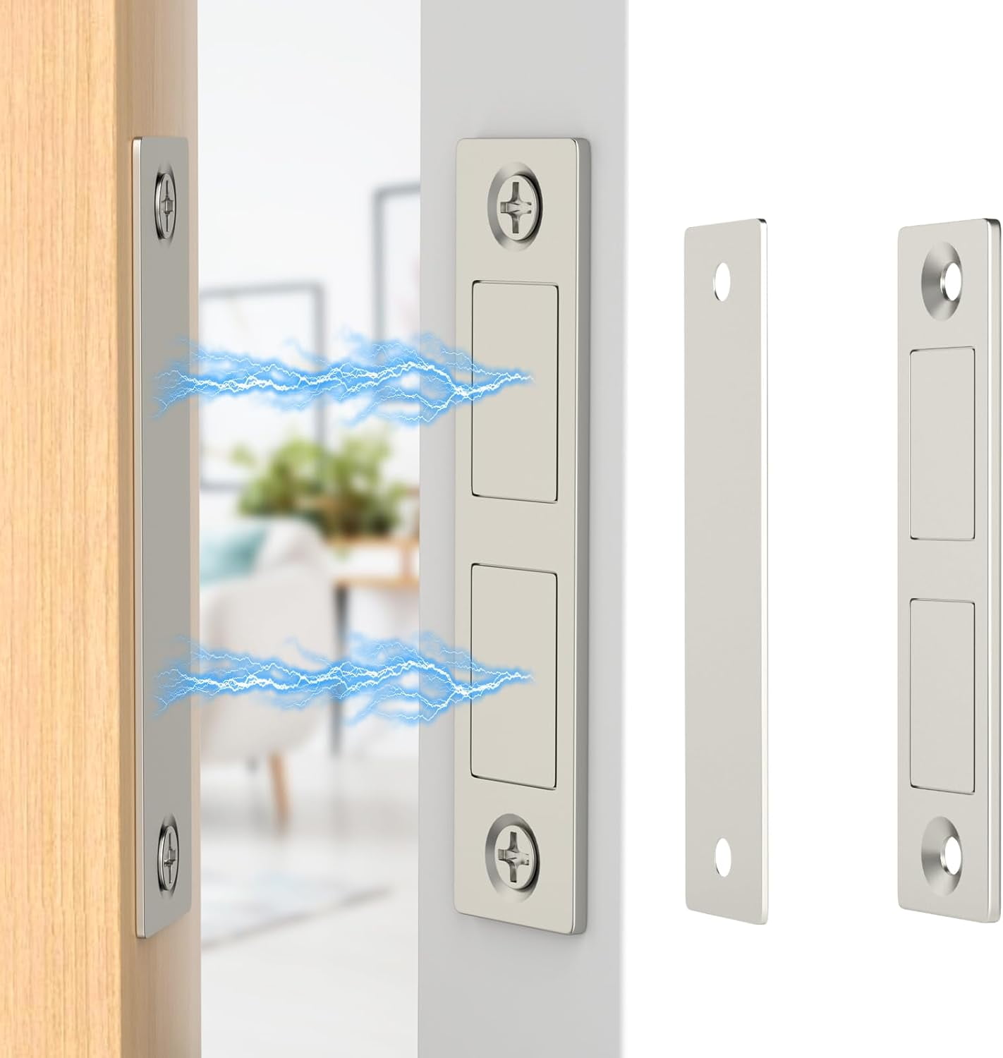 30 Lb Cabinet Door Magnets, 2 Pack Magnetic Drawer Cabinet Door Catch ...