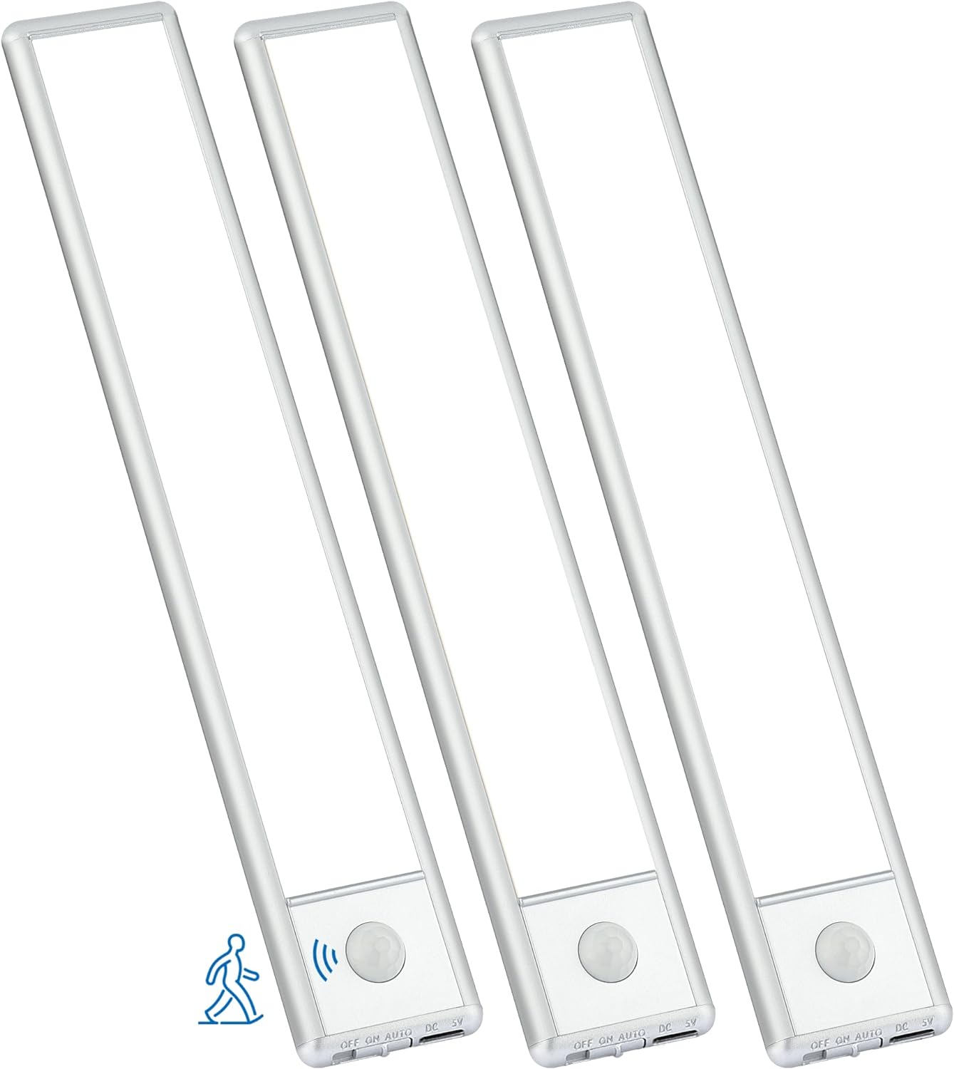 30-Led Motion Sensor Under Cabinet Light, 8-Inch Magnetic Rechargeable ...