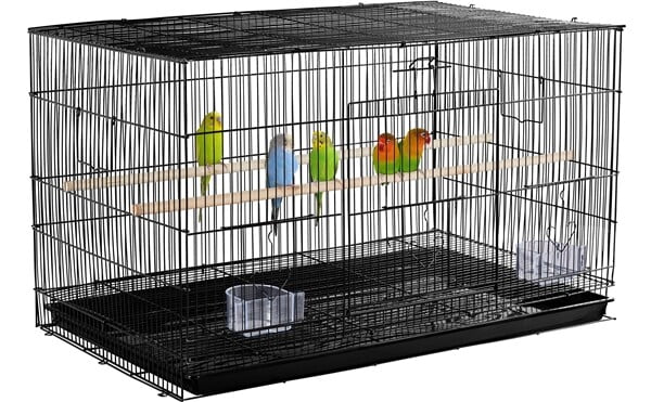 30'' Length Flight Bird Cage Iron Flight Parrot Cage for Small Parrots ...