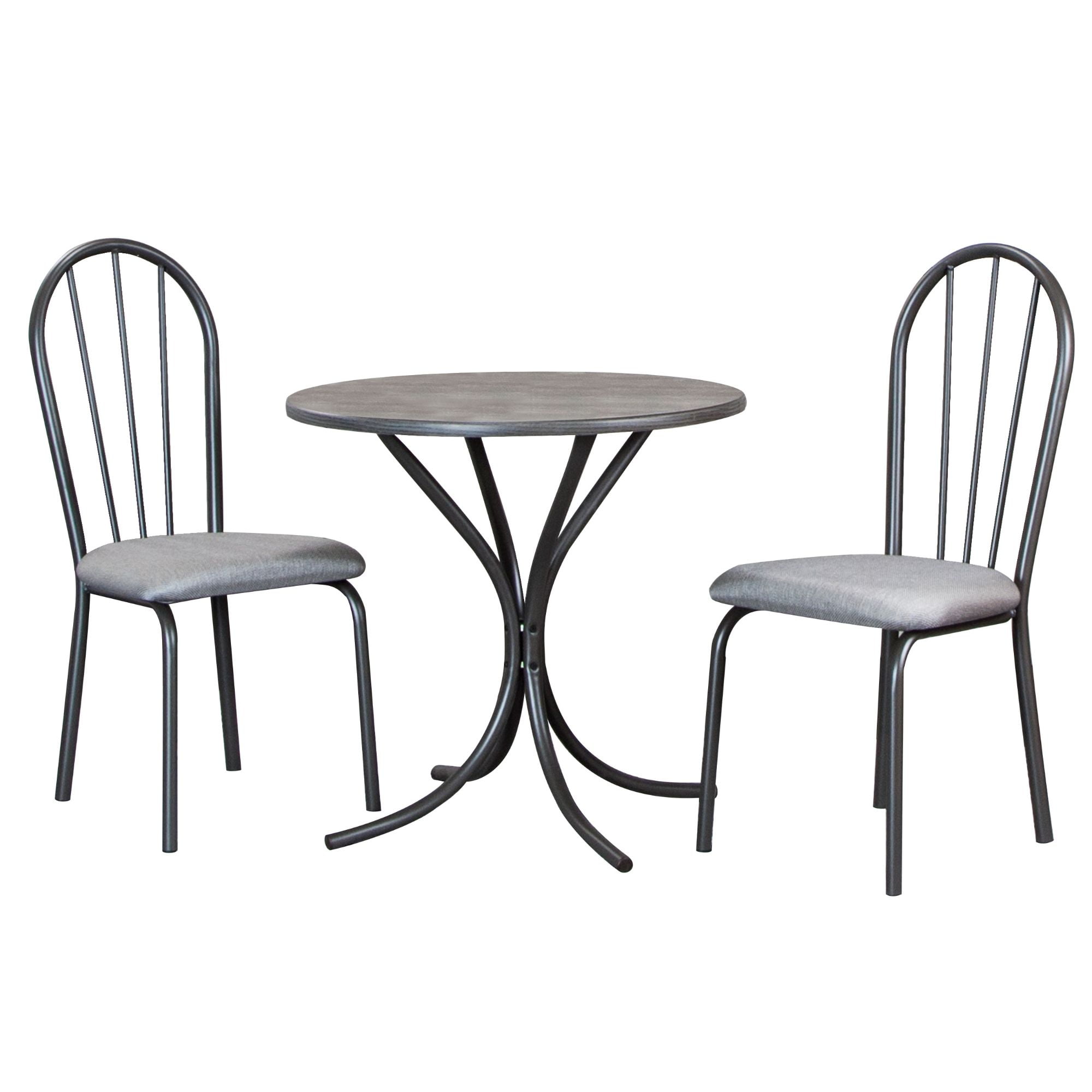 30" Light Gray Laminated Formica Top Dining Table with Grey Powder ...