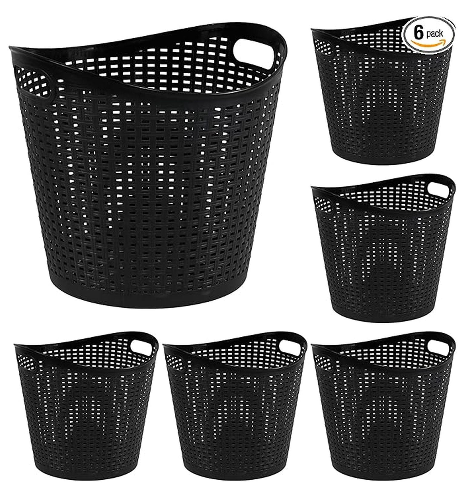 30 Liters Laundry Clothes Baskets, 6-pack Large Hamper Baskets for ...