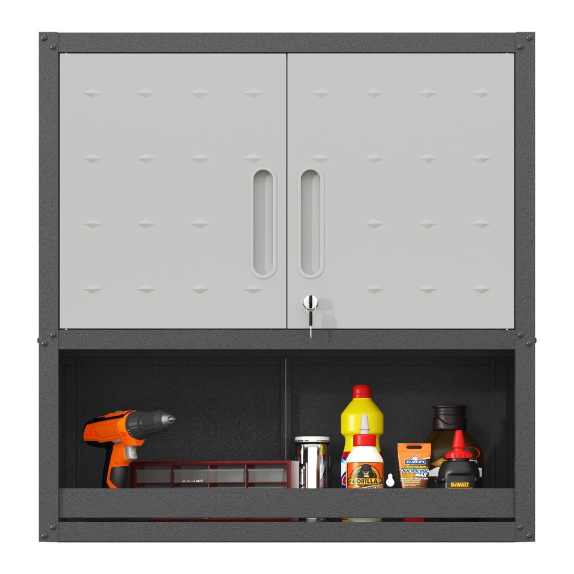 30"Locking Metal Wall Cabinets with Locking Door and Adjustable Shelf ...