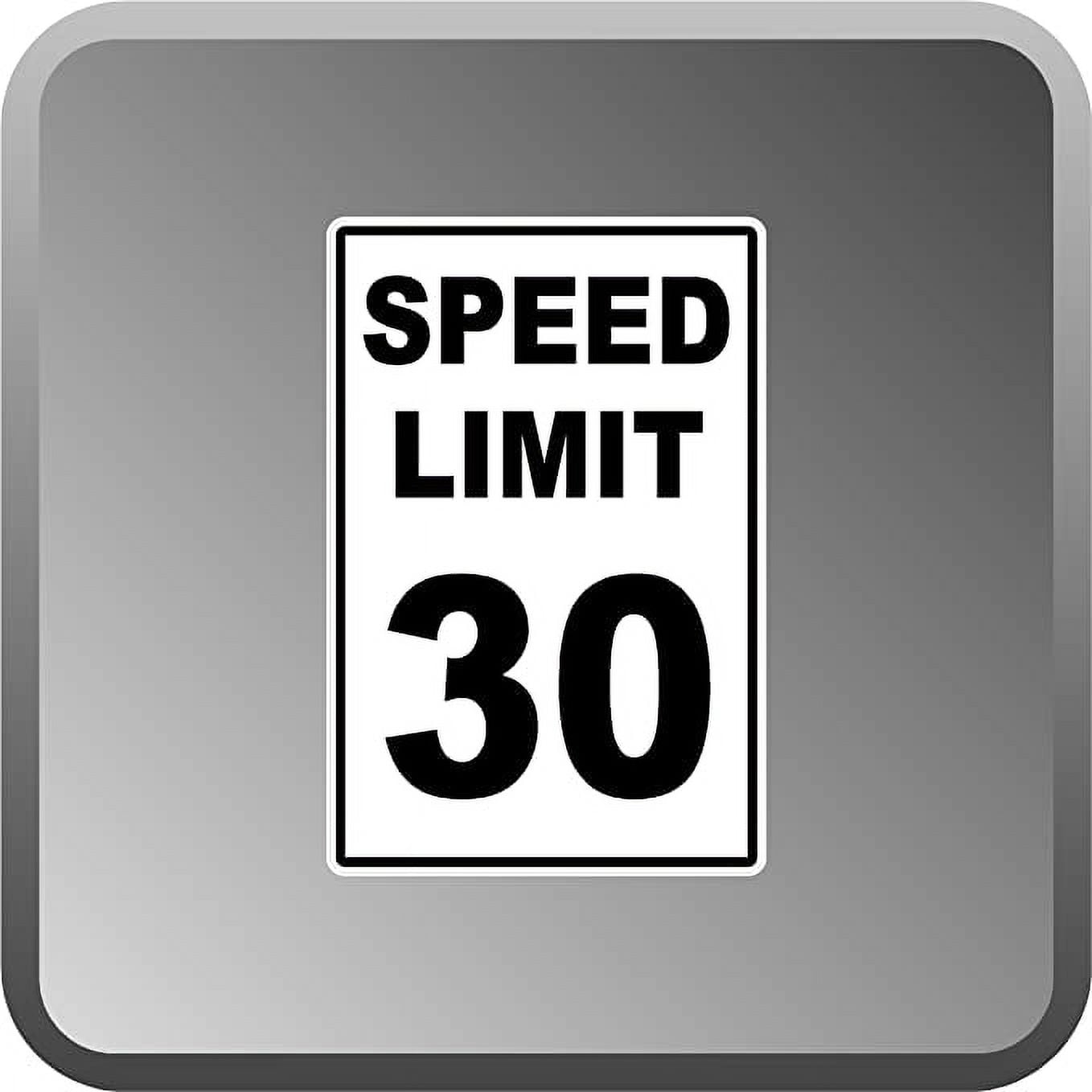 30 MPH Speed Limit Aluminum .40" Thick Sign 12" X 18" - Walmart ...