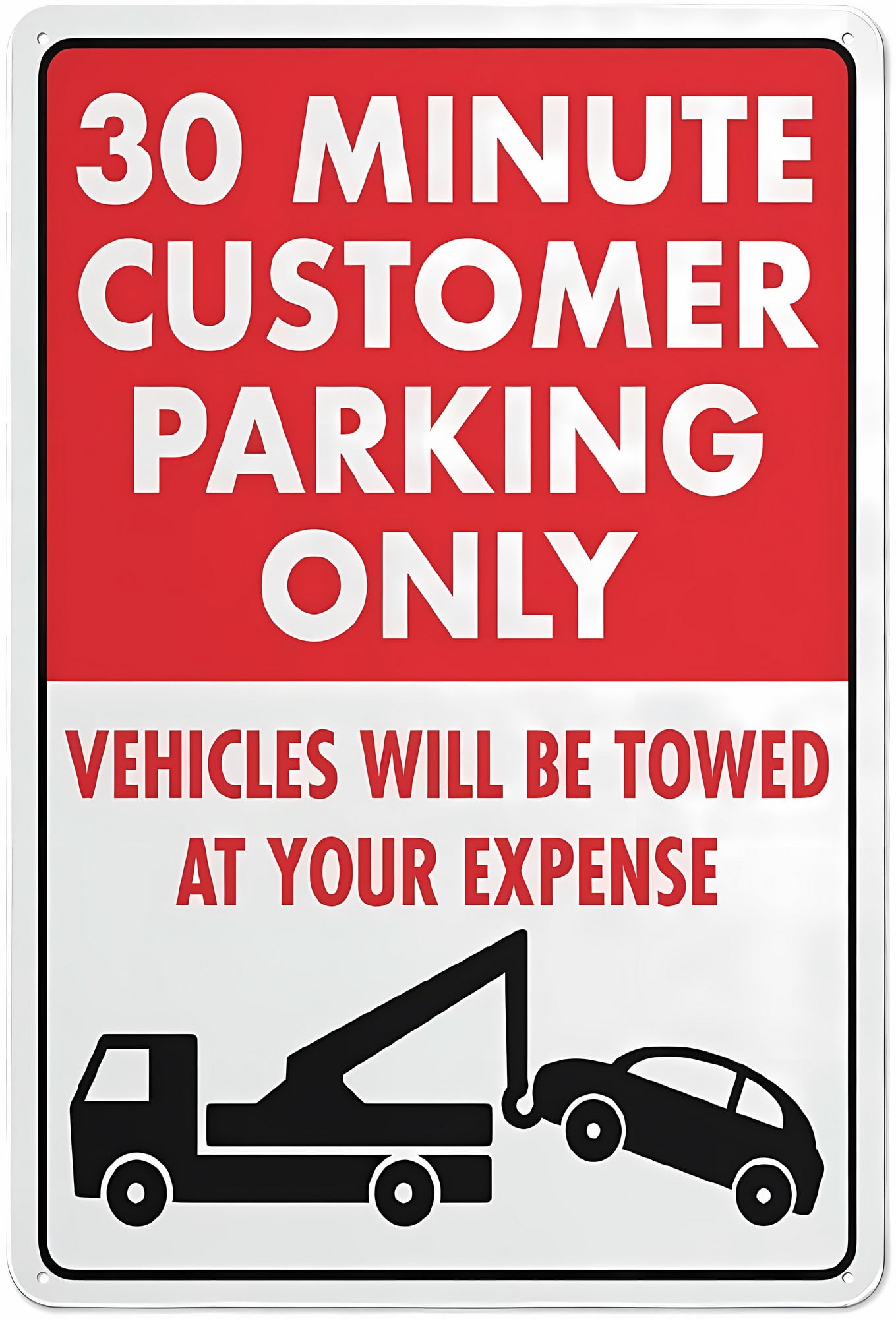 30 Minute Parking Only Safe Sign, 8"x12" Outdoor Sign for Home Business ...