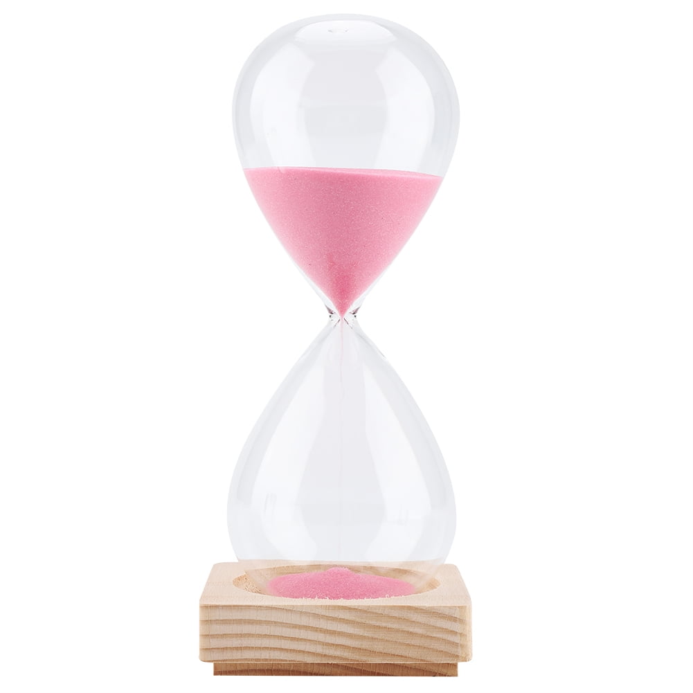30 Minute Pink Sand Timer in Wooden Base - Aesthetic Home Office Decor ...