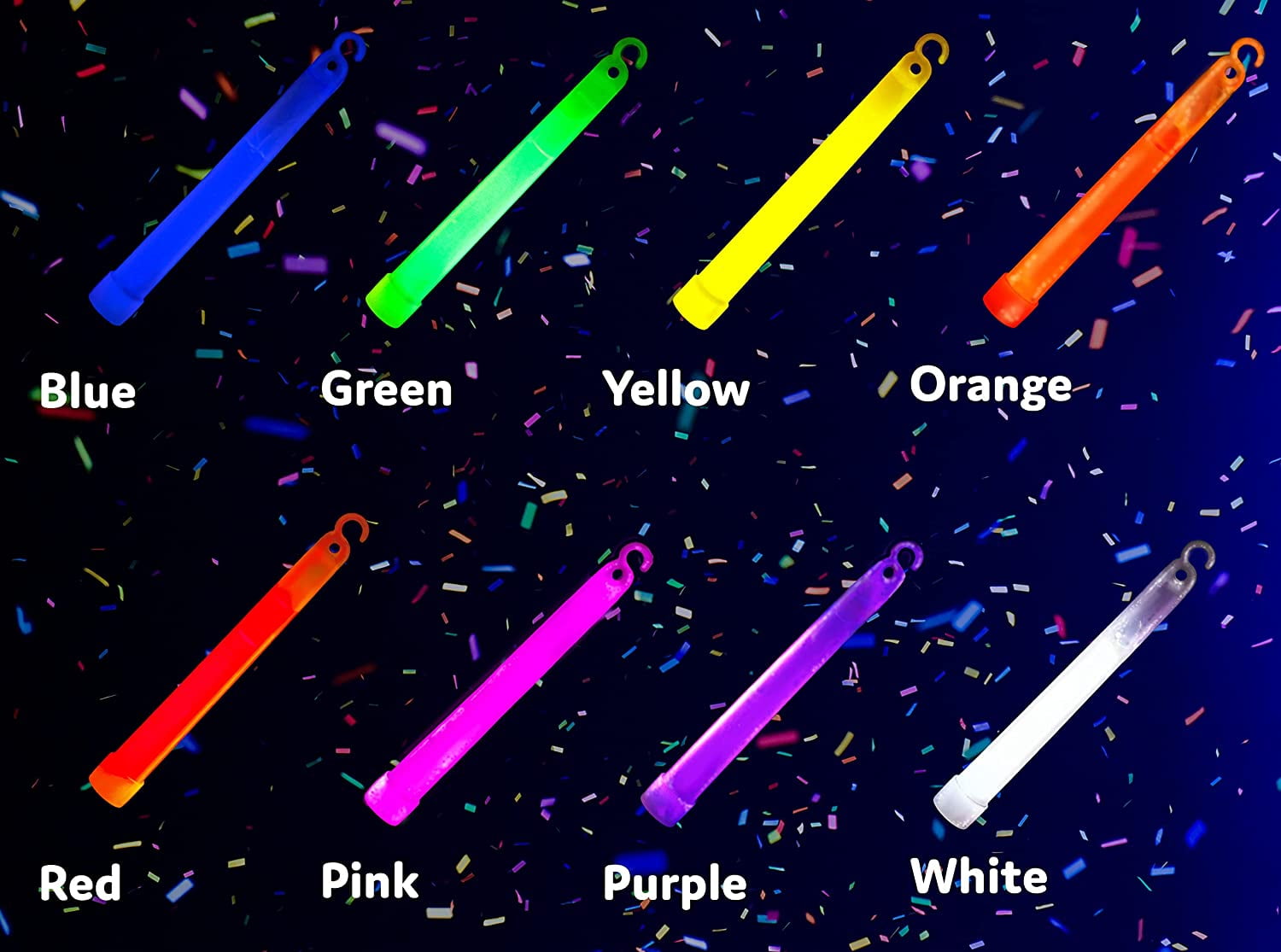 30 Multi Color Ultra Bright Glow Sticks Bulk - 12 Hour Duration ...