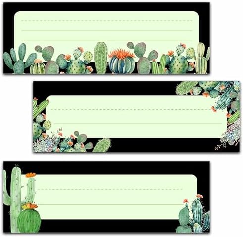 30 Name Tags for Classroom, Cactus Desk Name Tags, Students Name Plates ...