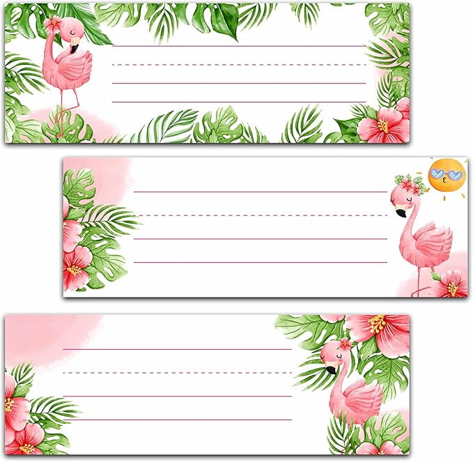 30 Name Tags for Classroom, Summer Flamingo Desk Name Tags, Students ...