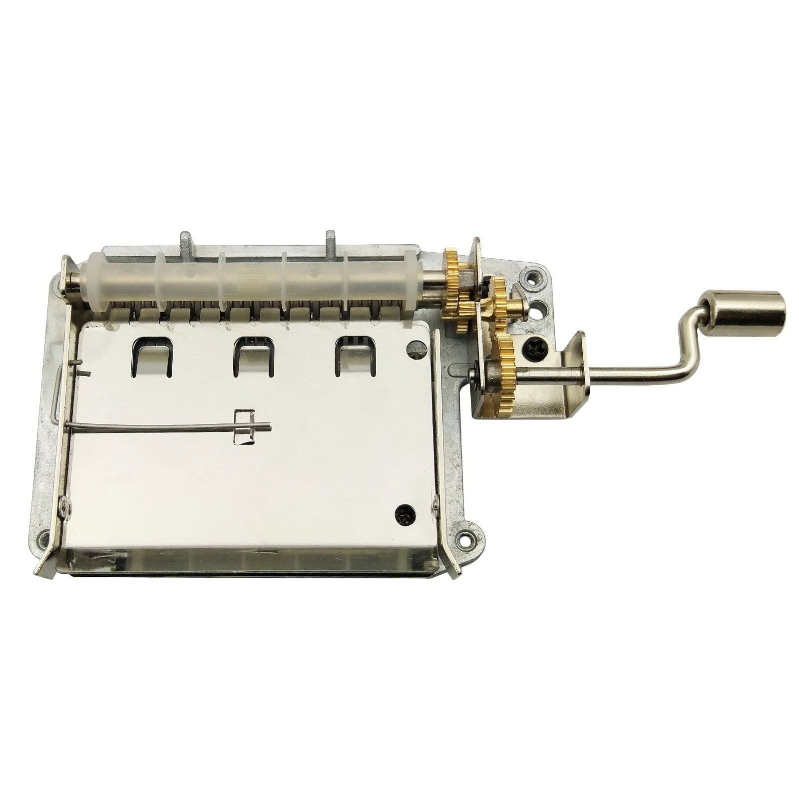 30 Notes Hand Crank Music Box Movement with Copper Gear DIY Make Your ...