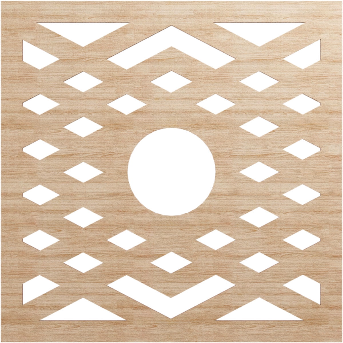 30"OD x 7 3/4"ID x 1/4"T Chevron Wood Fretwork Pierced Ceiling ...