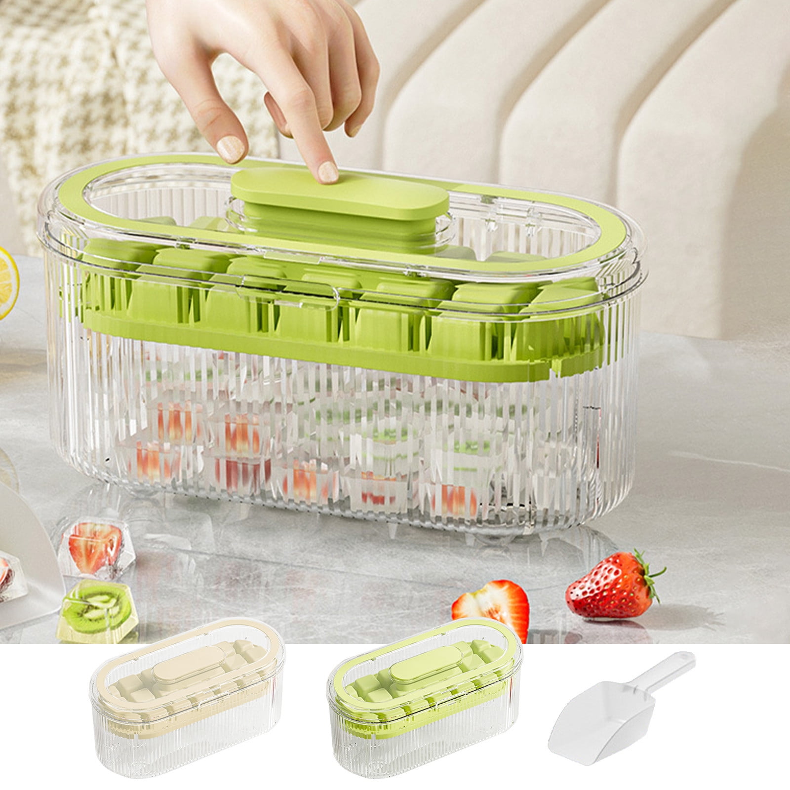 Up to 30% OFF, One-click Ice Molds Tray 21 Cubes Storage Home Ice Maker ...