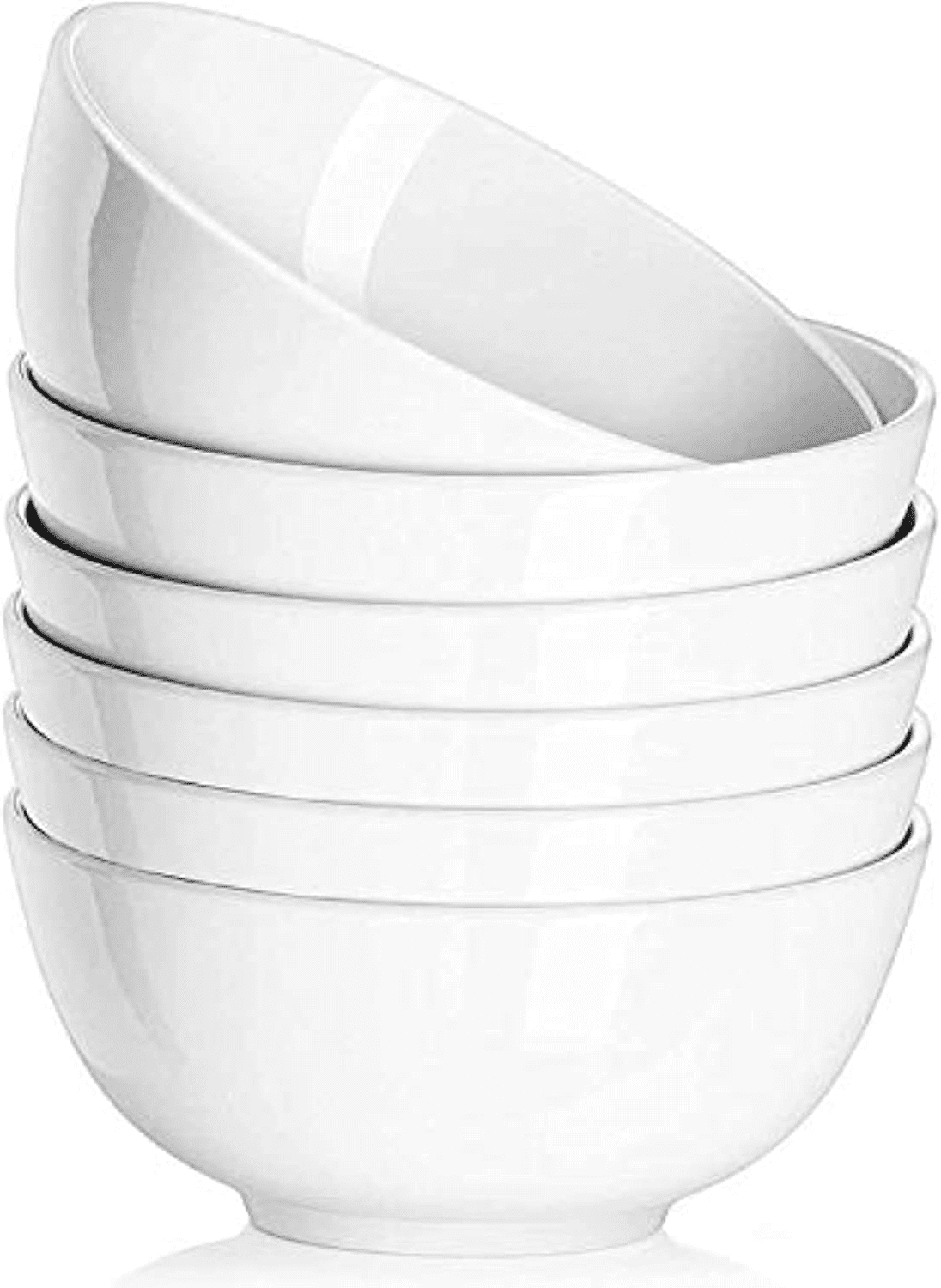 Delling 30 oz Ceramic Serving Bowls Set of 6 - White - Walmart.com