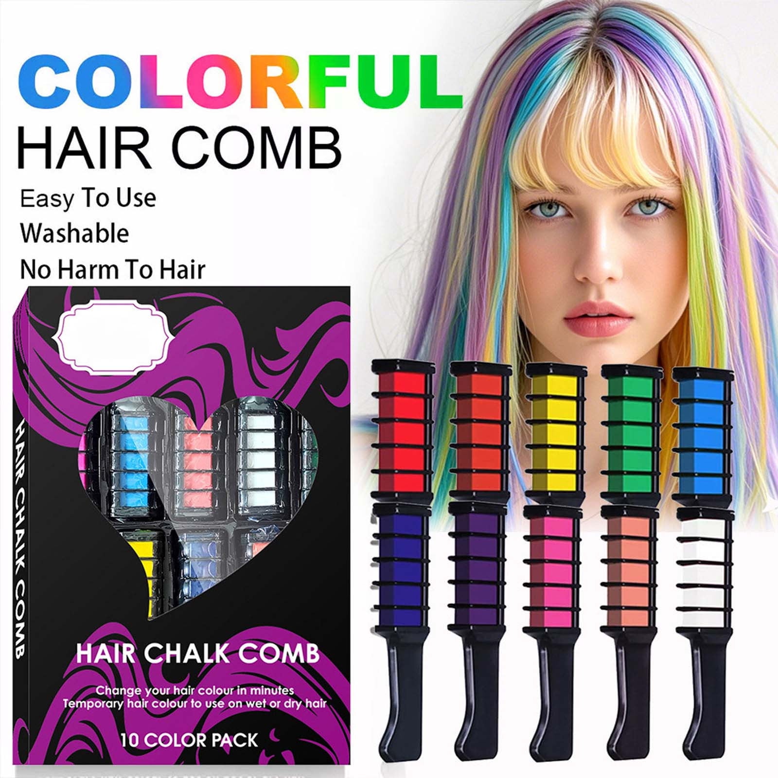 Up to 30% Off, Gentle Temporary Hair Dye Comb, Mini Hair Color Styling ...