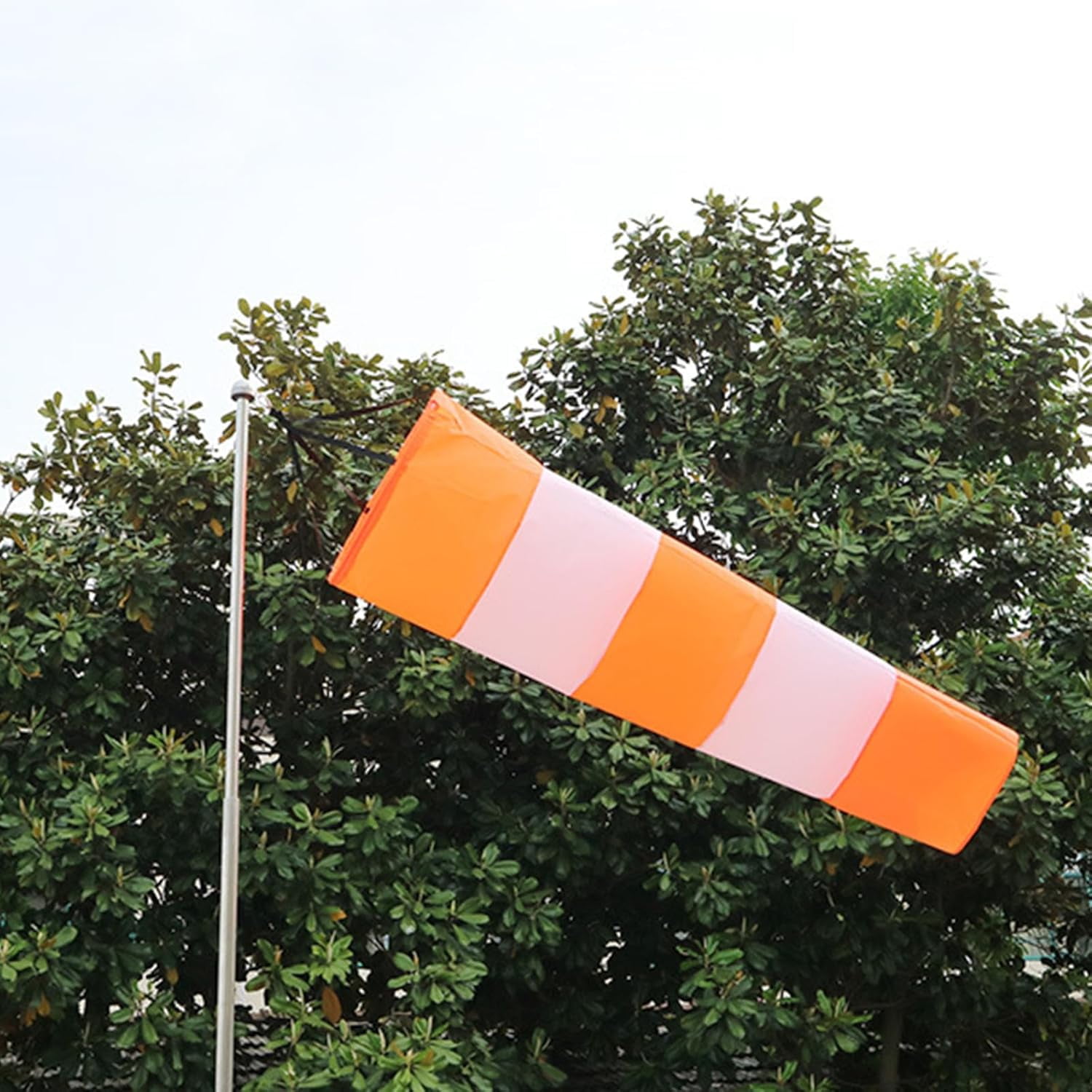 30" Orange White Heavy Duty Windsock Waterproof Reflective Wind ...