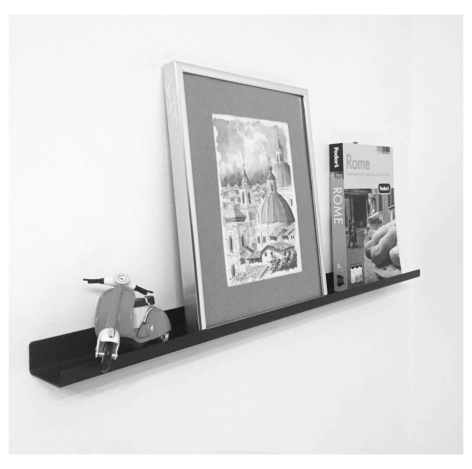30" Over-The-Range Shelf/Display/Ledge/Rack, 3.5" deep (Black ...
