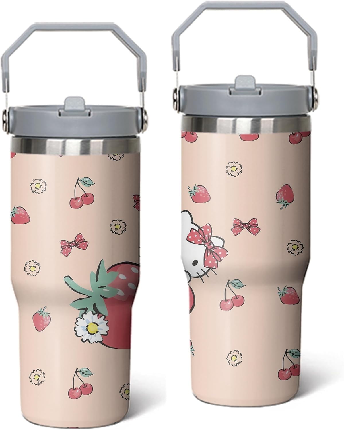 30 Oz Mug Hello Kawaii Cat Cute Tumbler Stainless Steel Vacuum ...