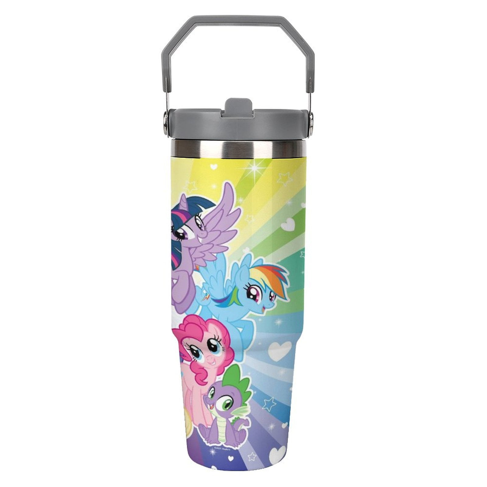 30 Oz My Lit-tle Pony Insulated Tumblers with Flip Straw Lid Top Handle ...