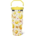 30 Oz Softball Flip Tumbler With Handle, Lid & Straw - Insulated Travel ...