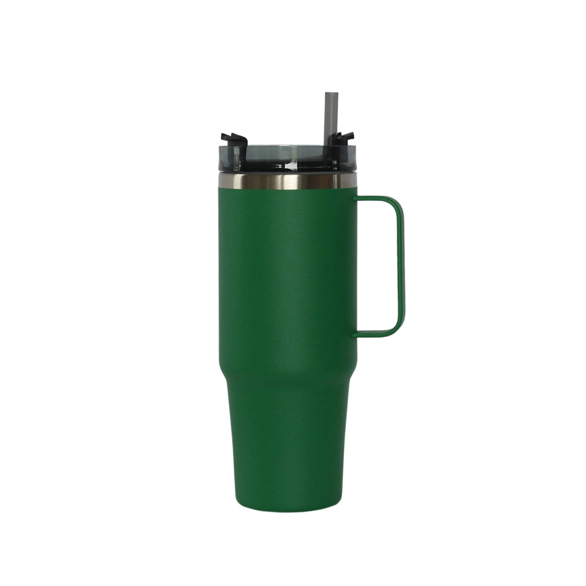 30 Oz Stainless Steel Tumbler with Straw - Green - Walmart.com