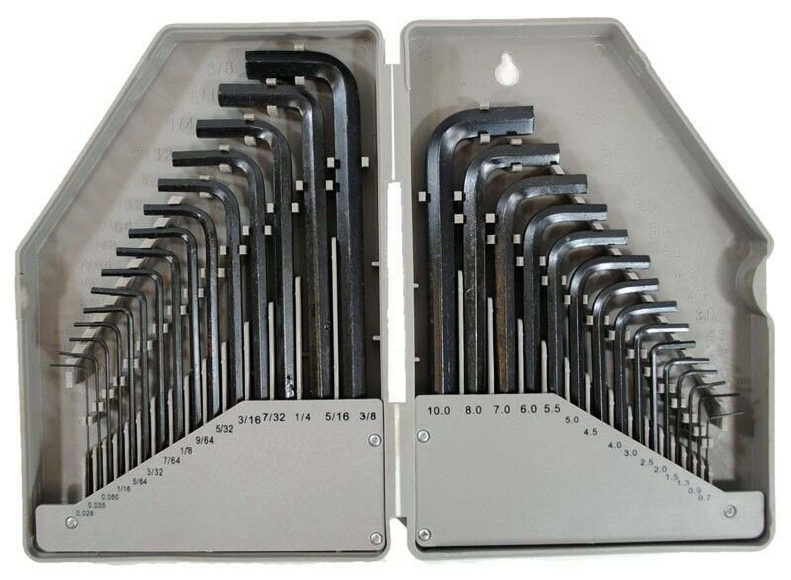 30 PC Combination SAE / Metric Long/Short Arm Allen Wrench Hex Key Set ...
