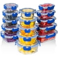 30 PC Glass Food Storage Containers with Lids - Reusable Glass Meal ...