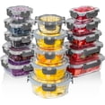 30 PC Glass Food Storage Containers with Lids - Reusable Airtight ...