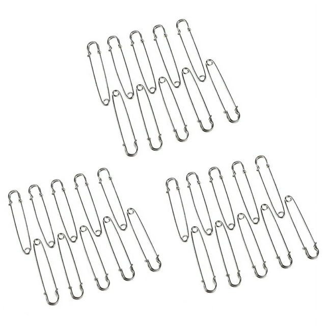 30 PCS 4 Inch Metal Safety Pin--Big and Strong Enough to Hold Heavy ...