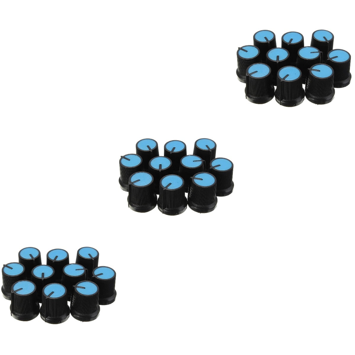 30 PCS 6mm Knob Face Plastic for Rotary Taper Potentiometer Hole (Blue ...
