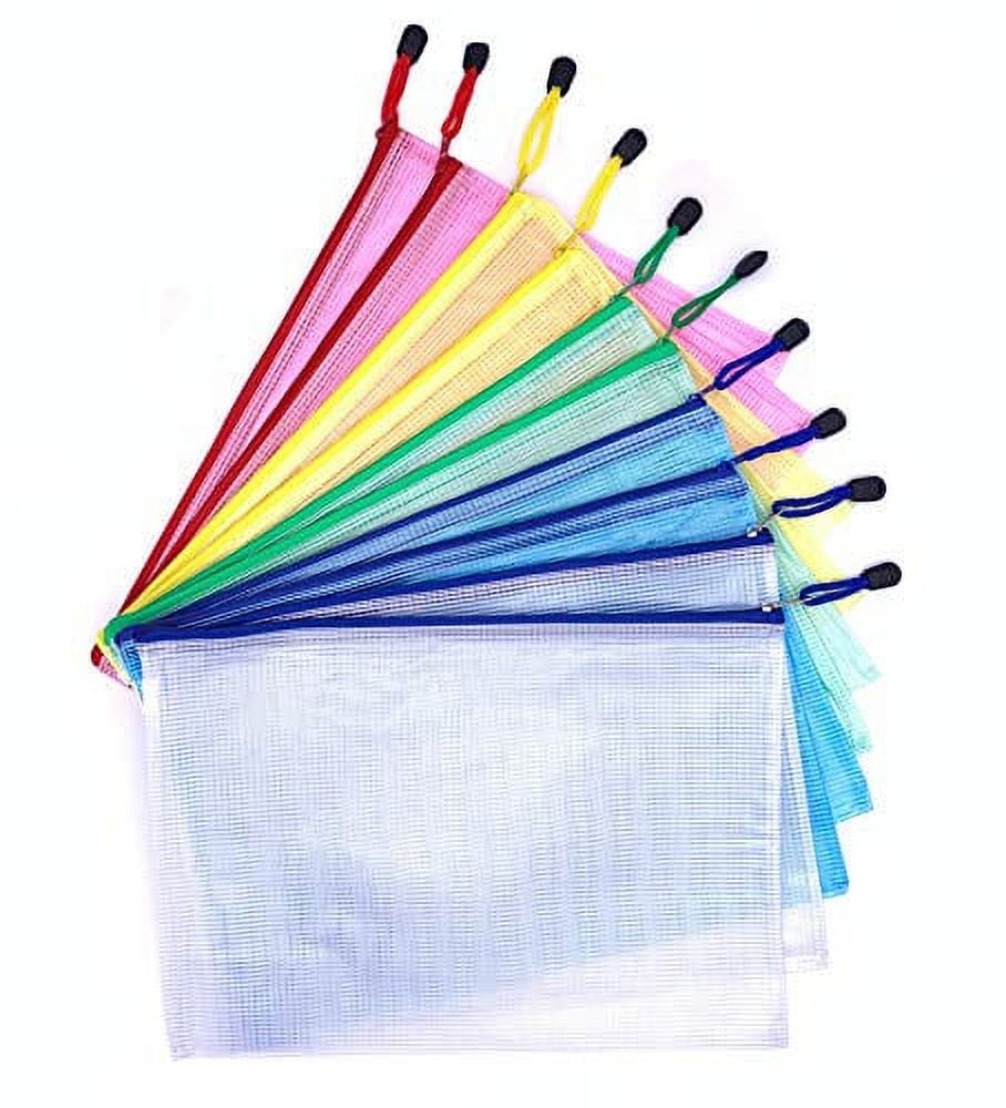30 PCS A4 Size Zipper File Bags,Zippered Waterproof PVC Pouch Plastic ...