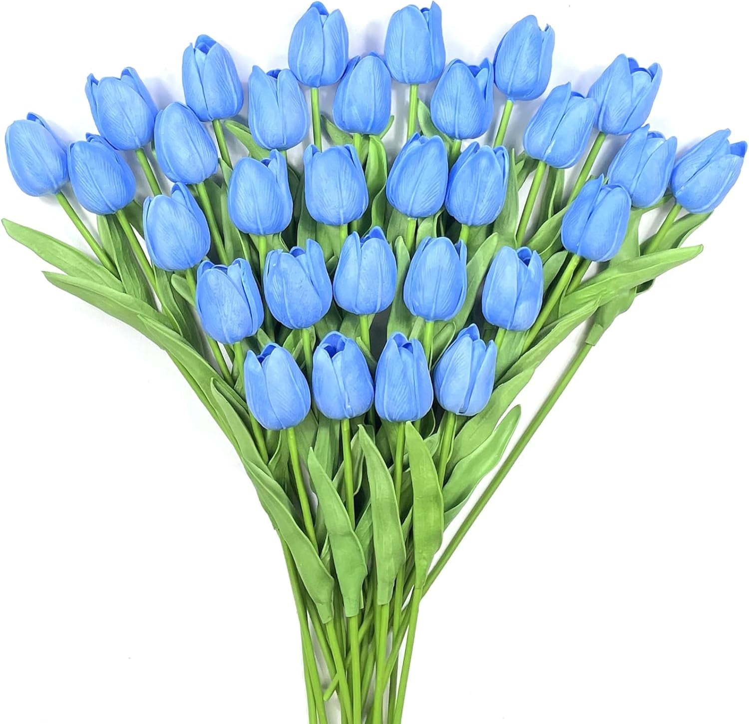 30 PCS Artificial Tulips 13.5inch Long Fake Flowers Real Touch Tulips ...