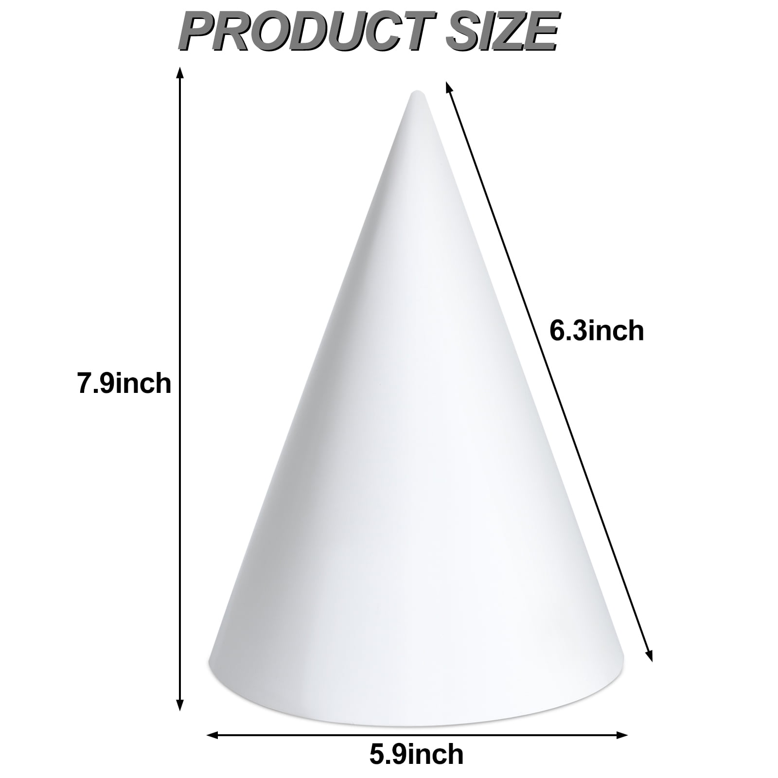 30 PCS Birthday Hat White Cone Hats Party Hats DIY Party Hats - Walmart.com