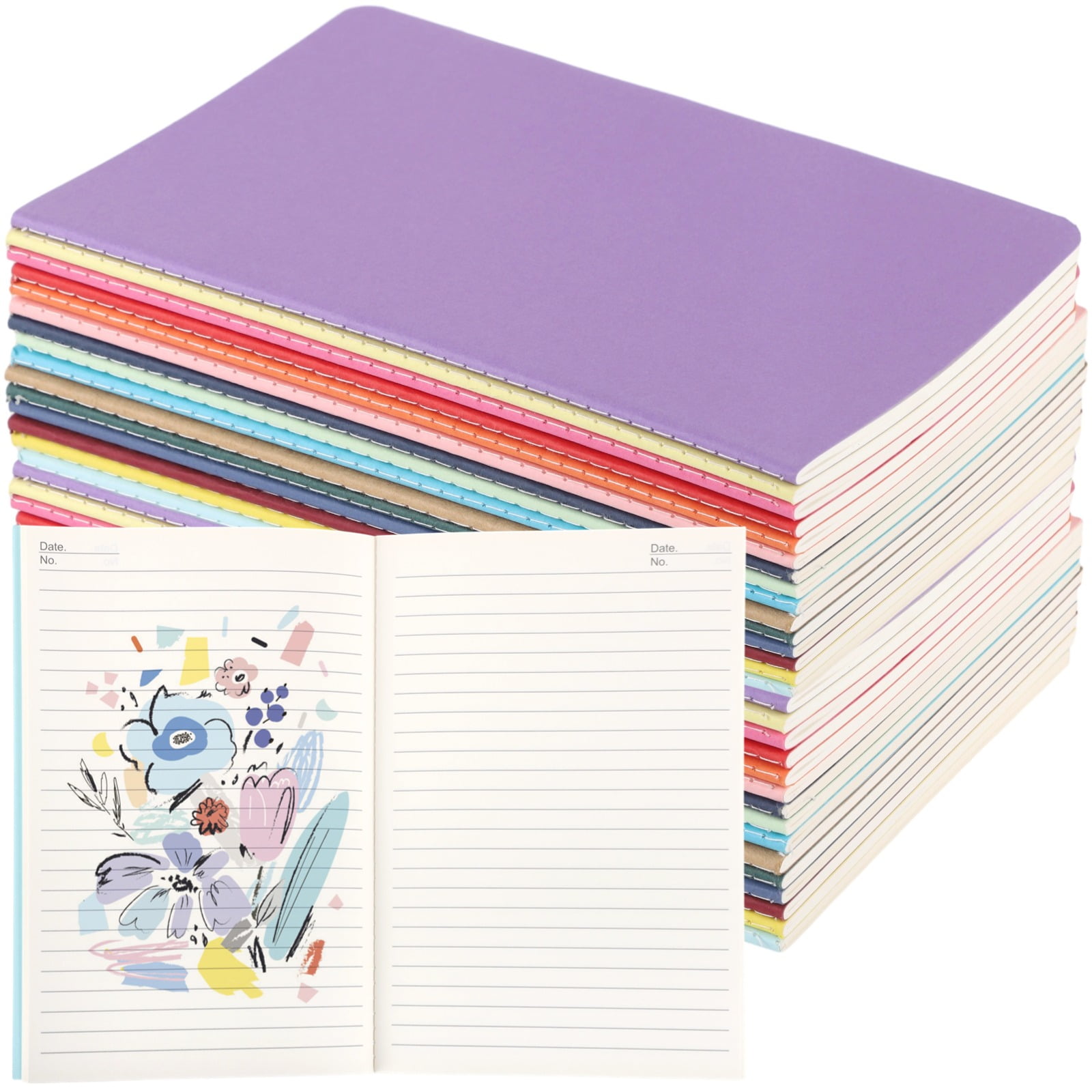 30 PCS Colorful A5 Notebooks, 60 Pages Lined Notebooks, Blank Books for ...