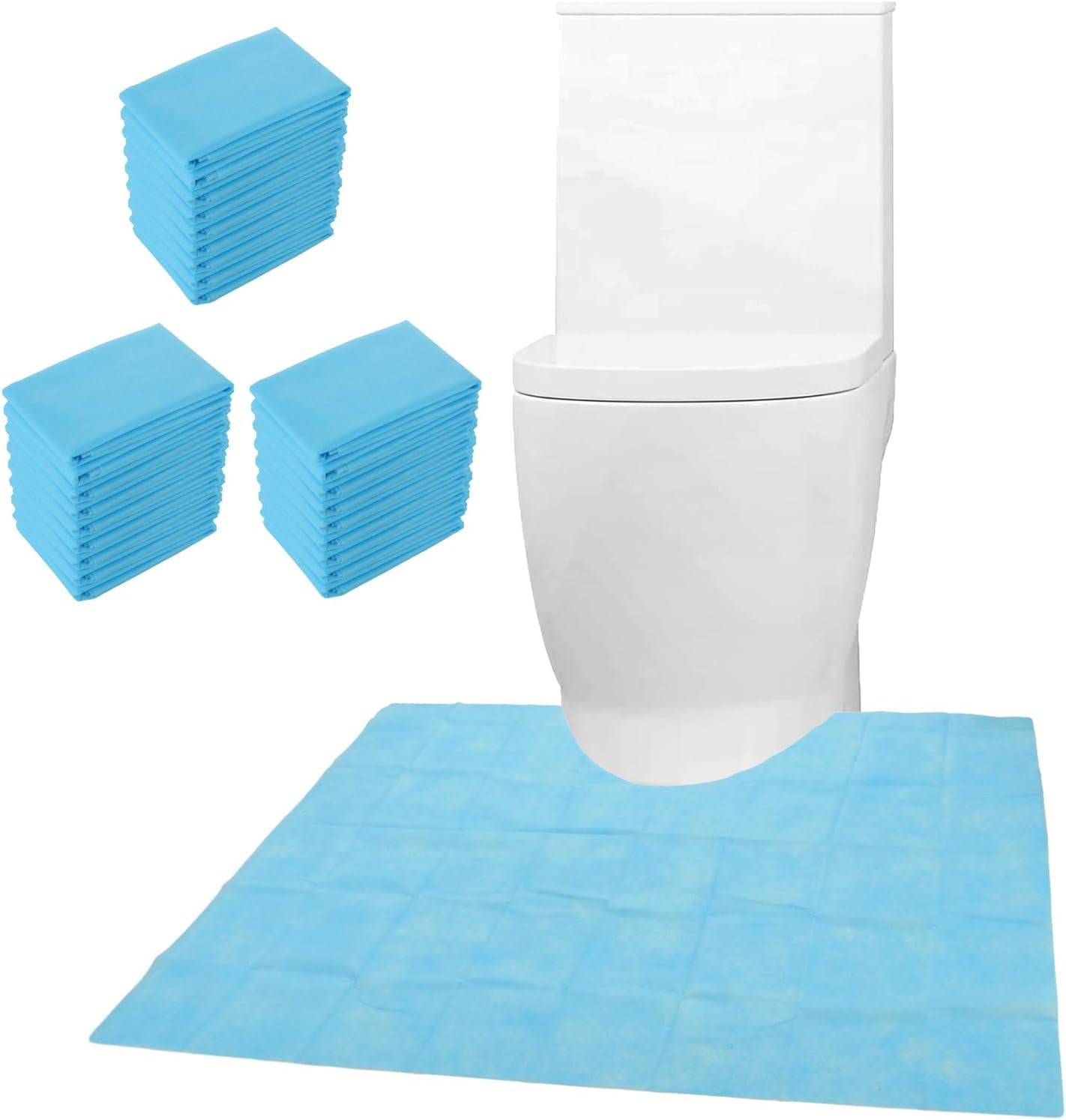 30 PCS Disposable Toilet Mats Super Absorbent Around Toilet Floor ...