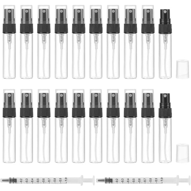 30 PCS Glass Perfume Sample Spray Bottle 5ML Mini Mist Spray Bottle ...