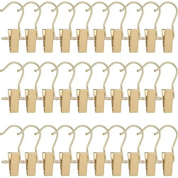 30 PCS Gold Boot Hangers for Closet, Laundry Hooks with Clips, Boot ...