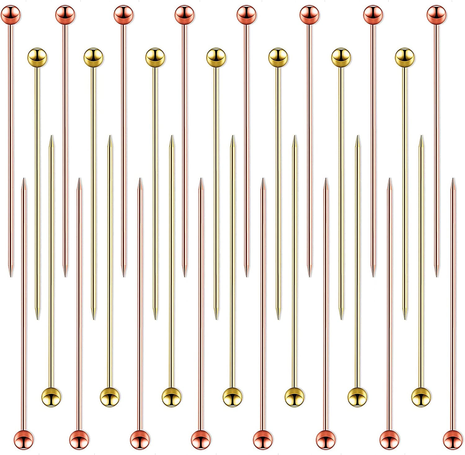 30 PCS Gold Cocktail Picks for Drinks，Metal Fancy Toothpicks Martini ...