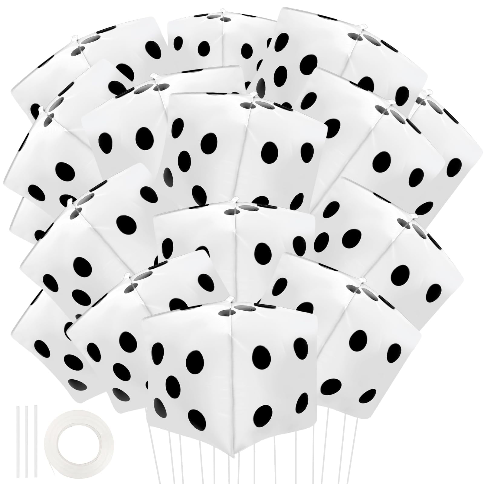 30 PCS Inflatable Dice STF9 Balloons, Casino Theme Party 7.1 Inches ...