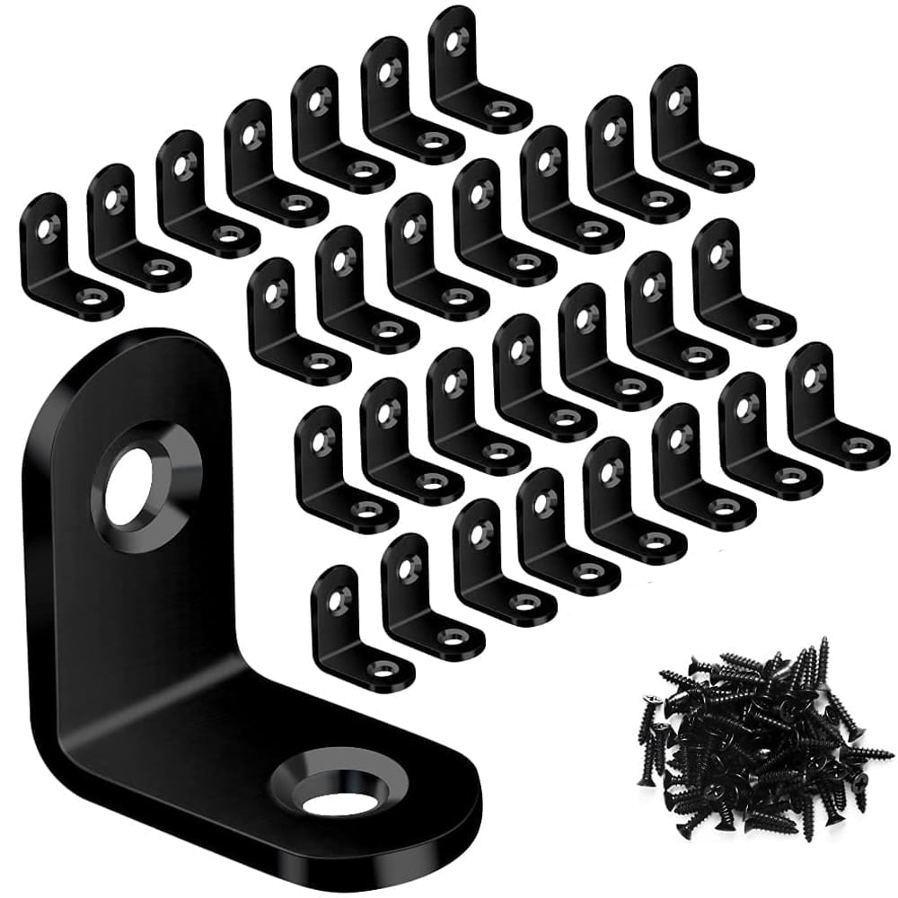 30 PCS L-Bracket Angle Bracket Set - Stainless Steel 90° Right Angle ...