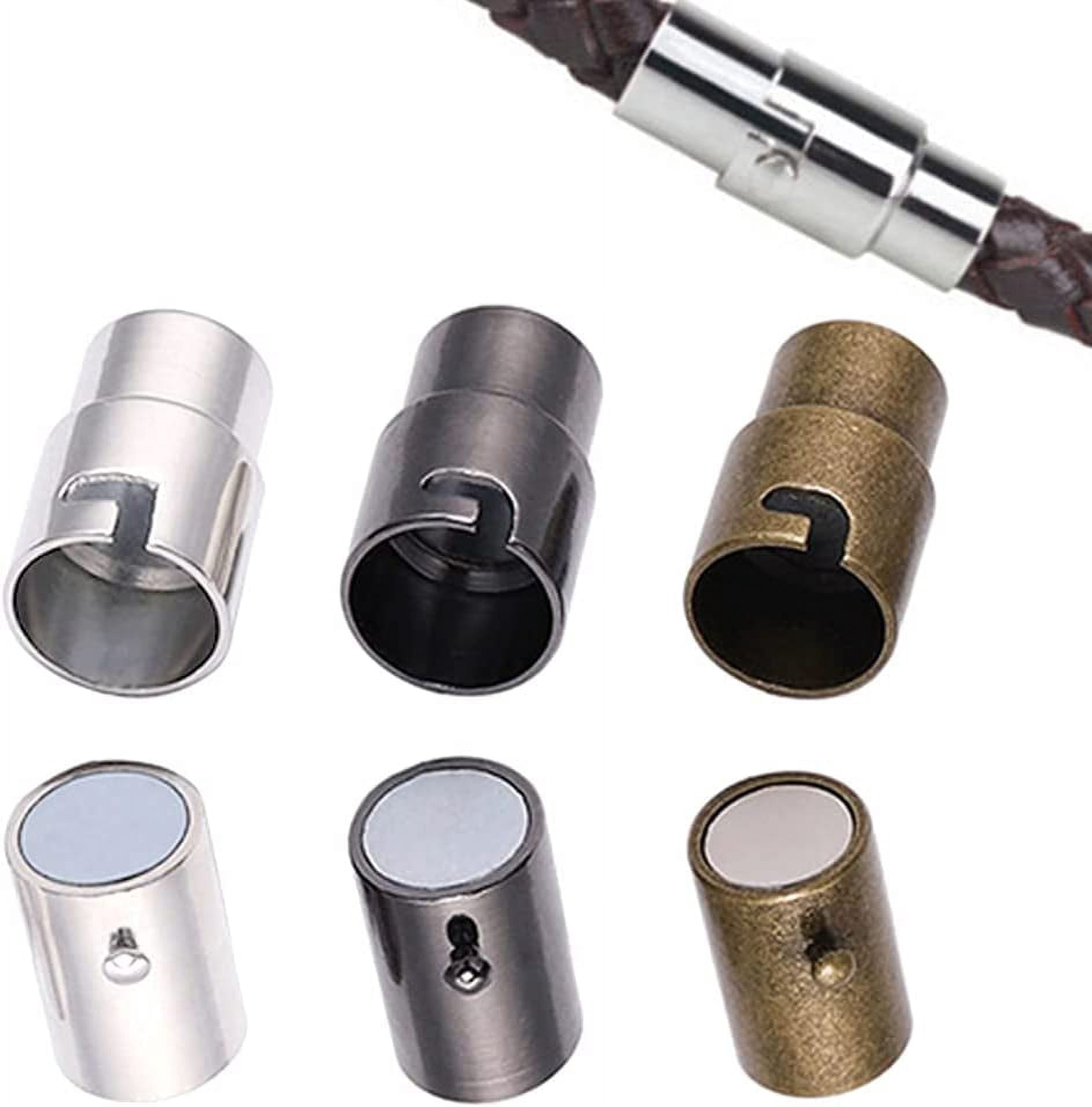 30 PCS Magnetic Clasps for Jewelry, Leather Cord End Caps Magnetic ...