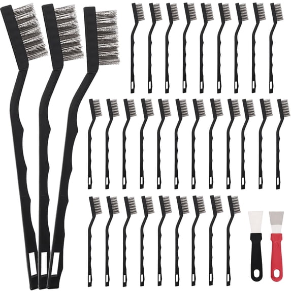 30 PCS Mini Wire Brush Stainless Steel Brush Set，Masonry Brush Wire ...
